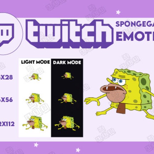 Spongebob Patrick Star Emote Pack 10 Twitch Emotes - Etsy