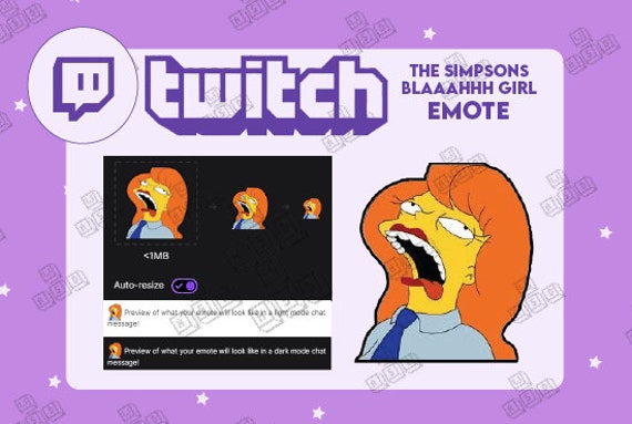 Twitch Emote: Simpsons' BLAAAH Girl | Etsy