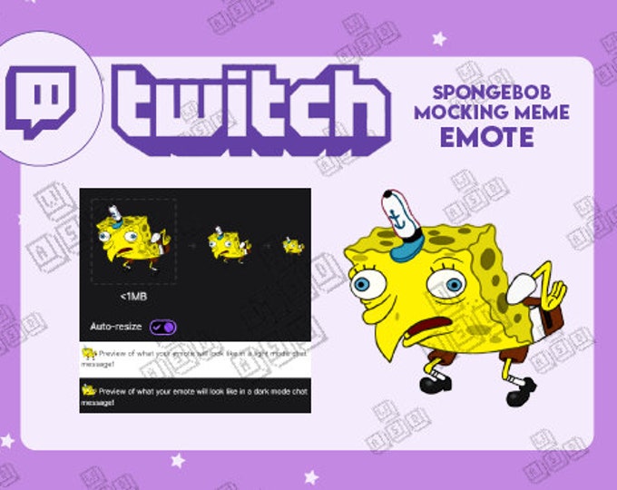 Twitch Emote: Spongebob Mocking Meme - Etsy