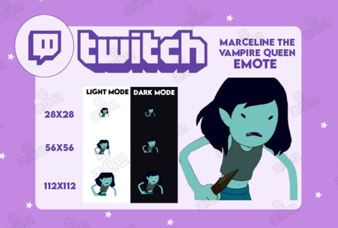 Twitch Emote: Marceline the Vampire Queen - Etsy