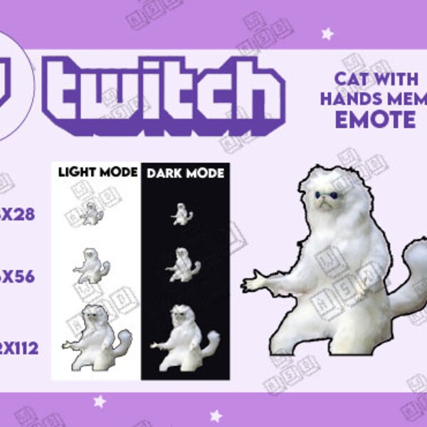 Twitch Emote: Cat With Hands Meme - Etsy