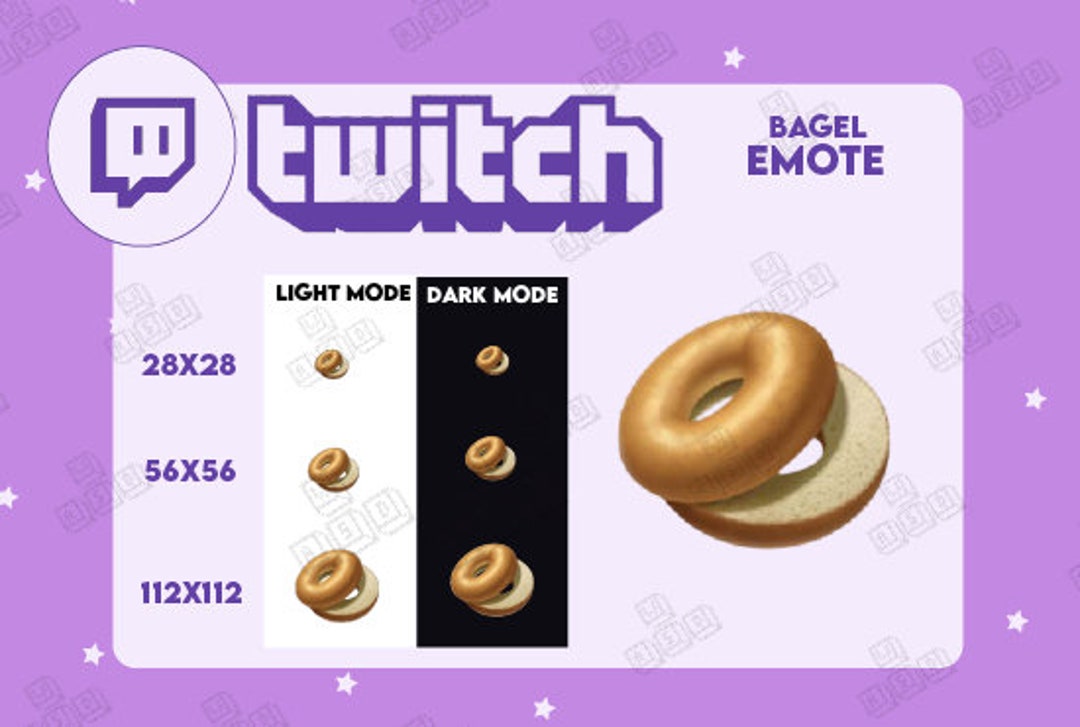 Twitch Emote: Bagel bae-goals Emote - Etsy