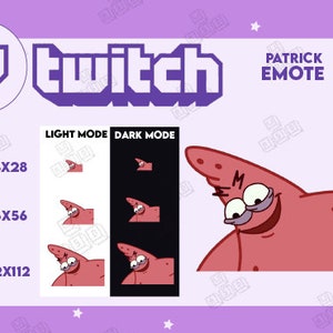 Twitch Emote: Patrick Face MEME - Etsy