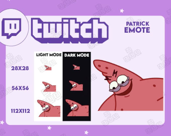 Twitch Emote: Patrick Face MEME - Etsy