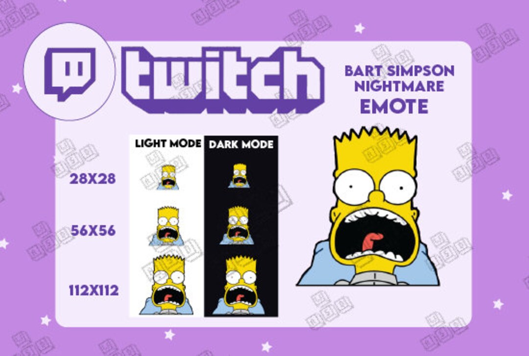 Twitch Emote: Bart Simpson Nightmare - Etsy