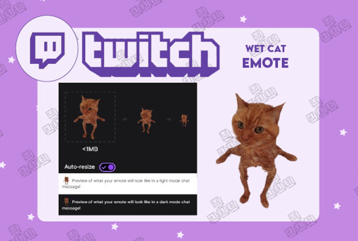 Twitch Emote: Wet Cat Edit - Etsy