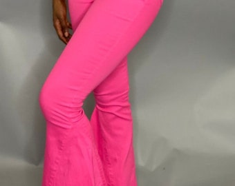 Pink Bell Bottoms | Etsy