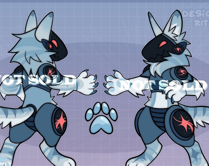 Anthro Protogen Ref Sheet Adopt - Etsy