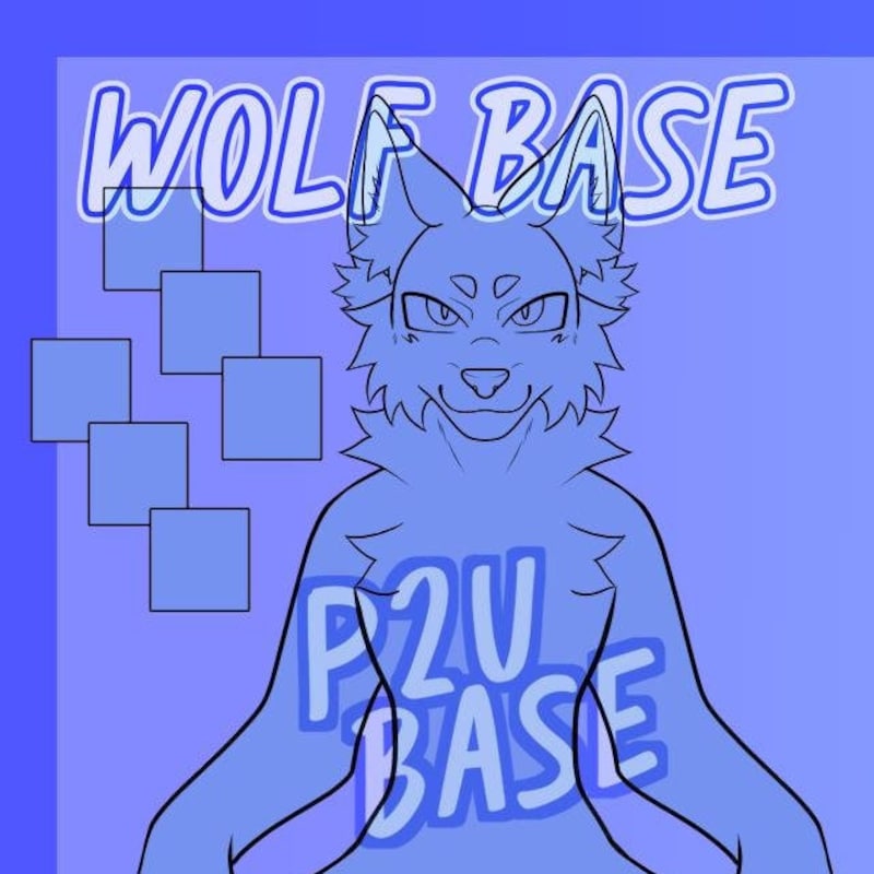 Wolf Ref Sheet Base - Etsy