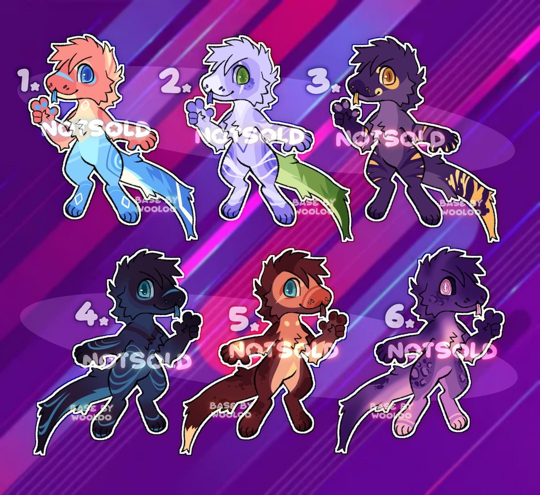 Anthro Lil Snakes / Furry/fursona Adoptables - Etsy