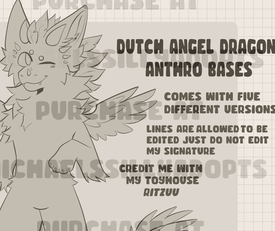 Anthro Dutch Angel Dragon Base - Etsy