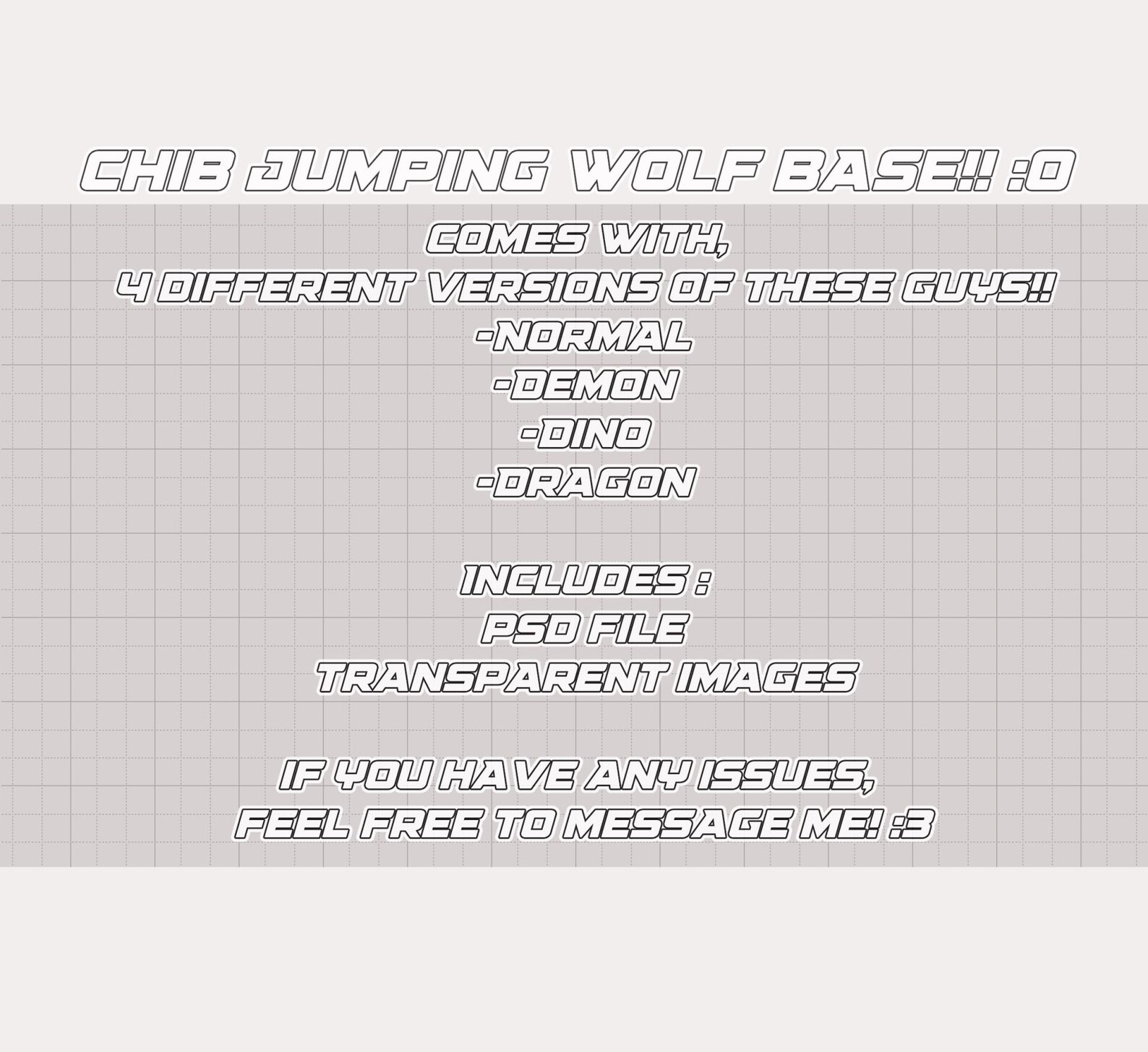 Chibi Jumping Wolves / P2U Furry/fursona Base - Etsy