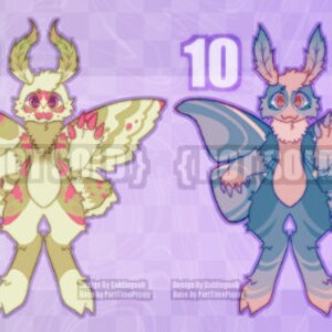 Anthro Adopt Batch Moth Furry/fursona Adoptable - Etsy