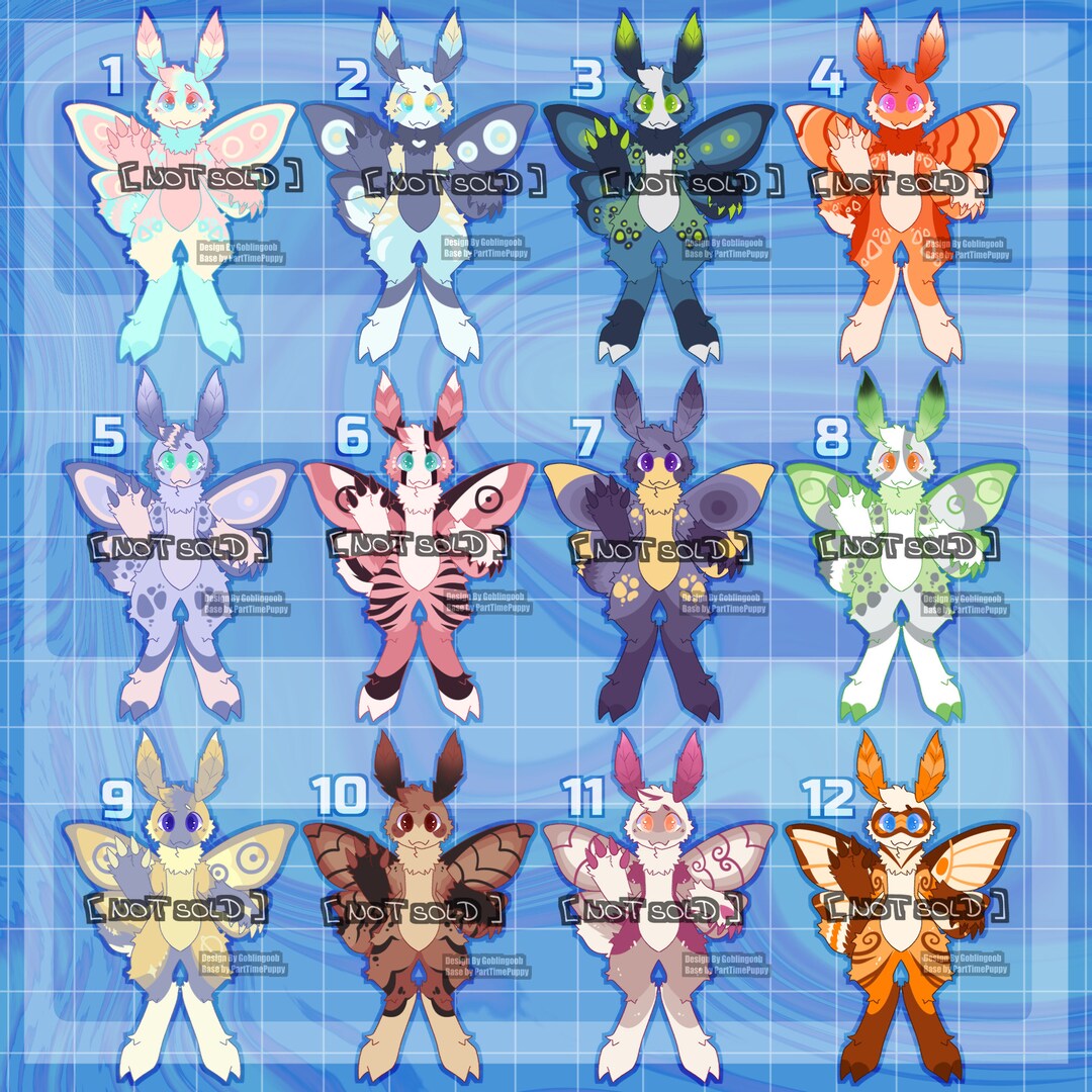 Anthro Adopt Batch Moth Furry/fursona Adoptable - Etsy