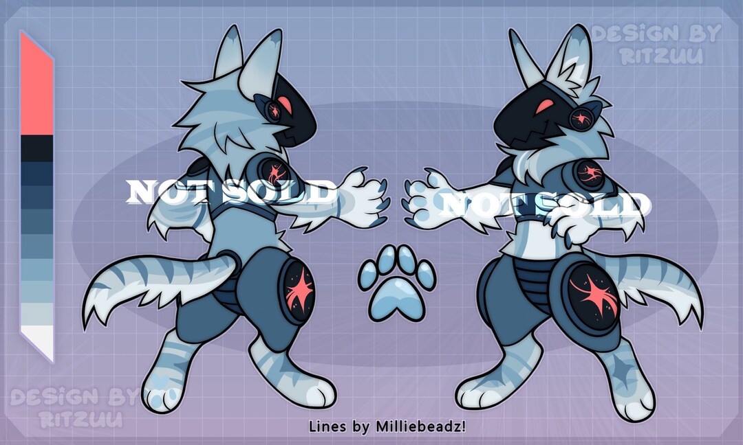 Anthro Protogen Ref Sheet Adopt - Etsy