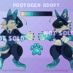 Anthro Protogen Ref Sheet Adopt - Etsy