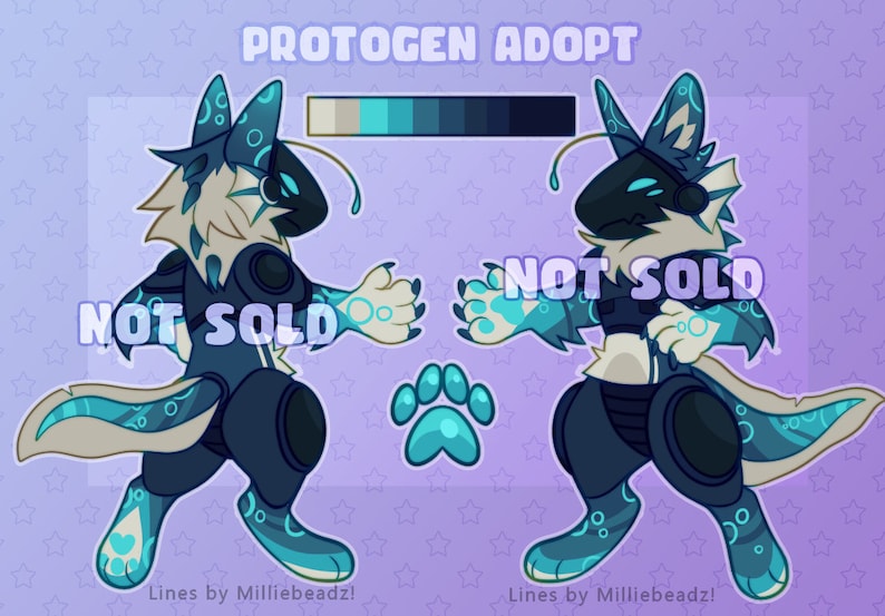 Anthro Protogen Ref Sheet Adopt - Etsy