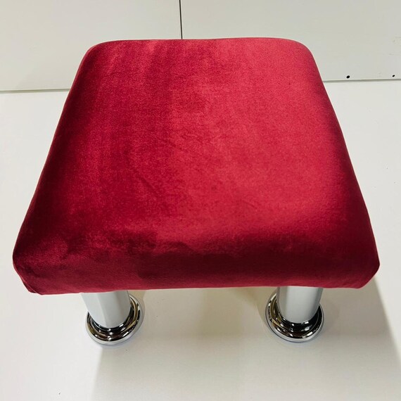 Footstool with chrome legs store