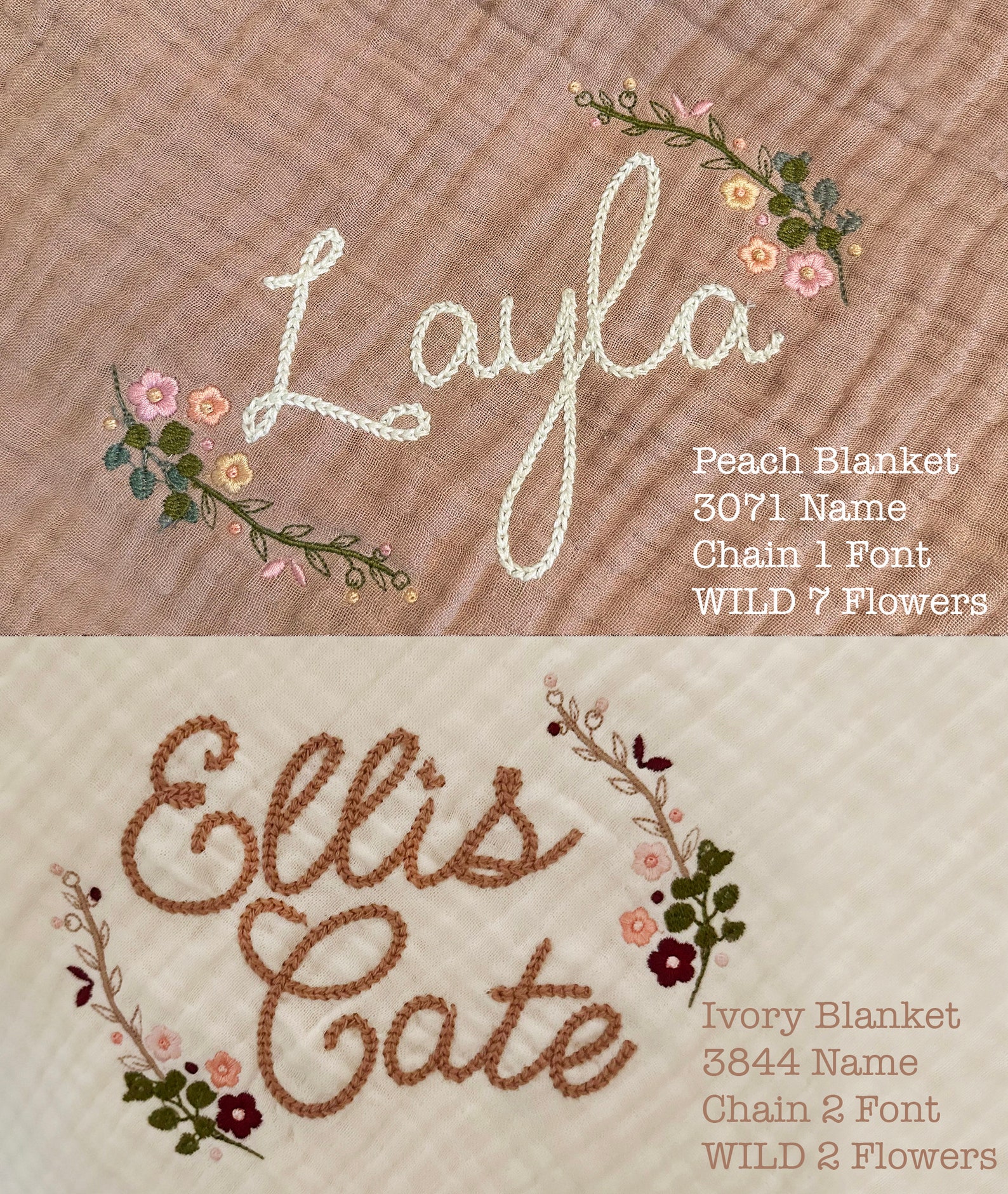 Personalized Embroidered Baby Receiving Blanket, Baby Blanket With Name ...