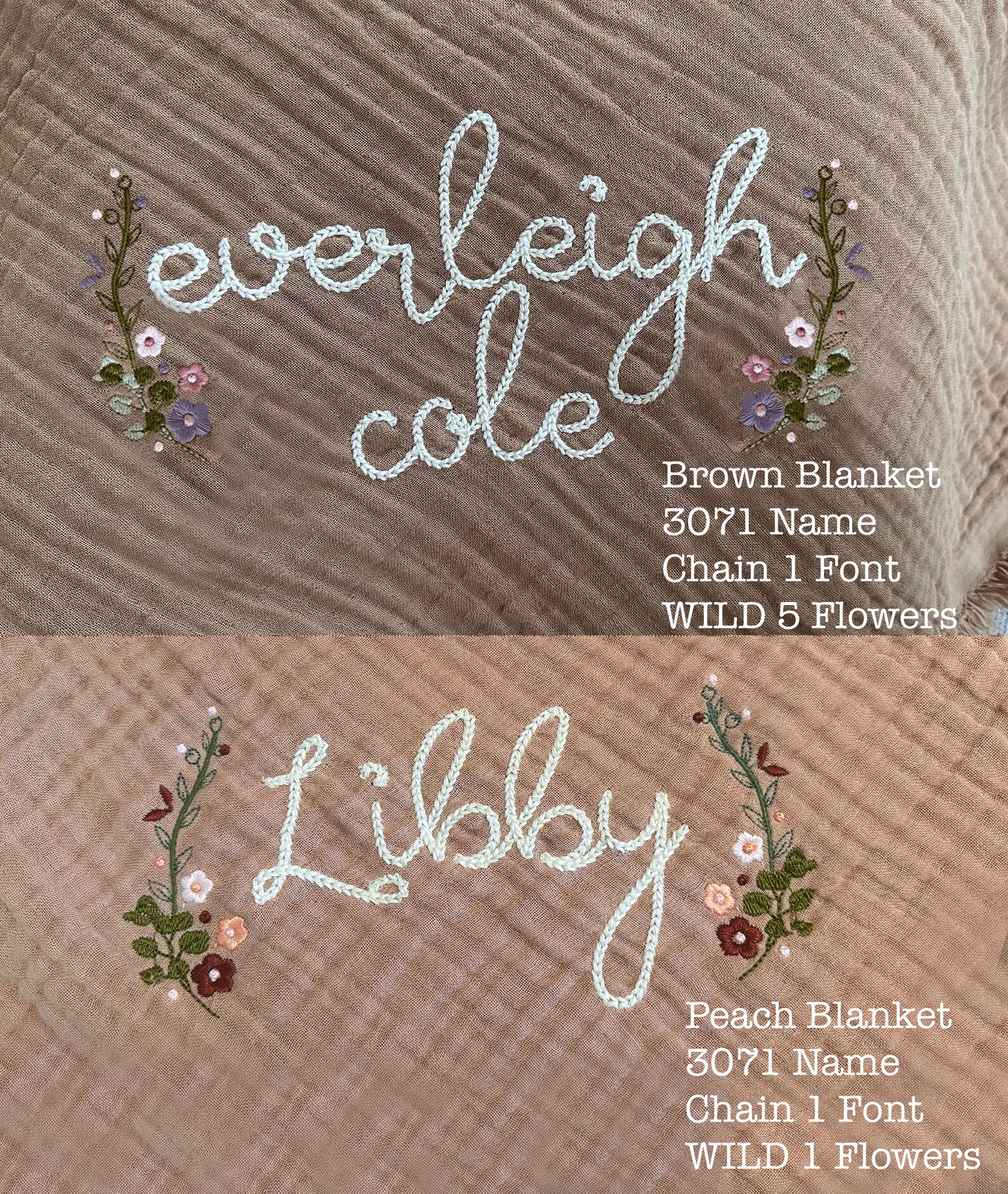 Personalized Embroidered Baby Receiving Blanket, Baby Blanket With Name ...