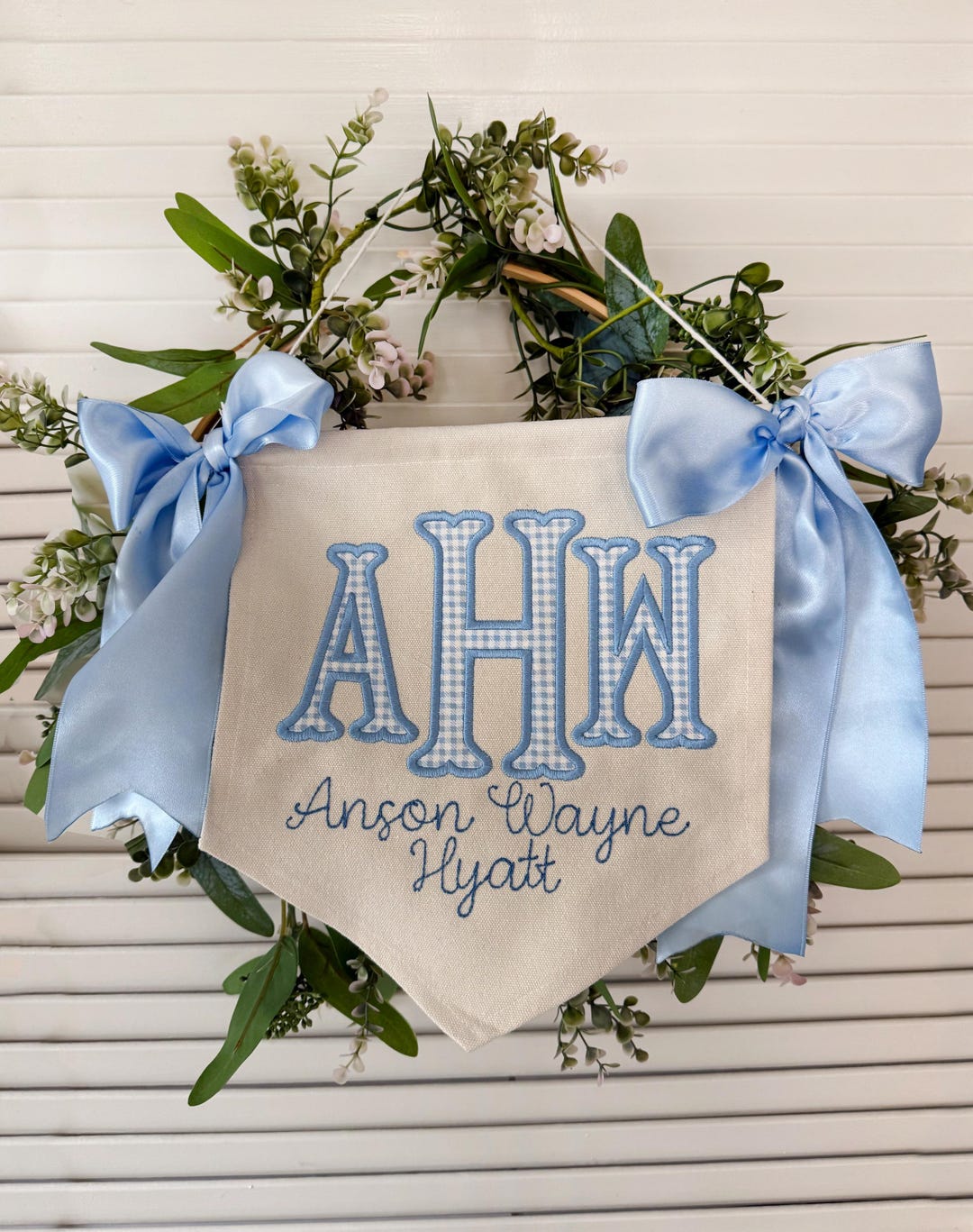 Personalized Baby Name Banner – Welcome Sign With Bows, Hospital Door ...