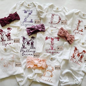 Personalized Baby Romper, Embroidery Baby Girl Coming Home Outfit ...