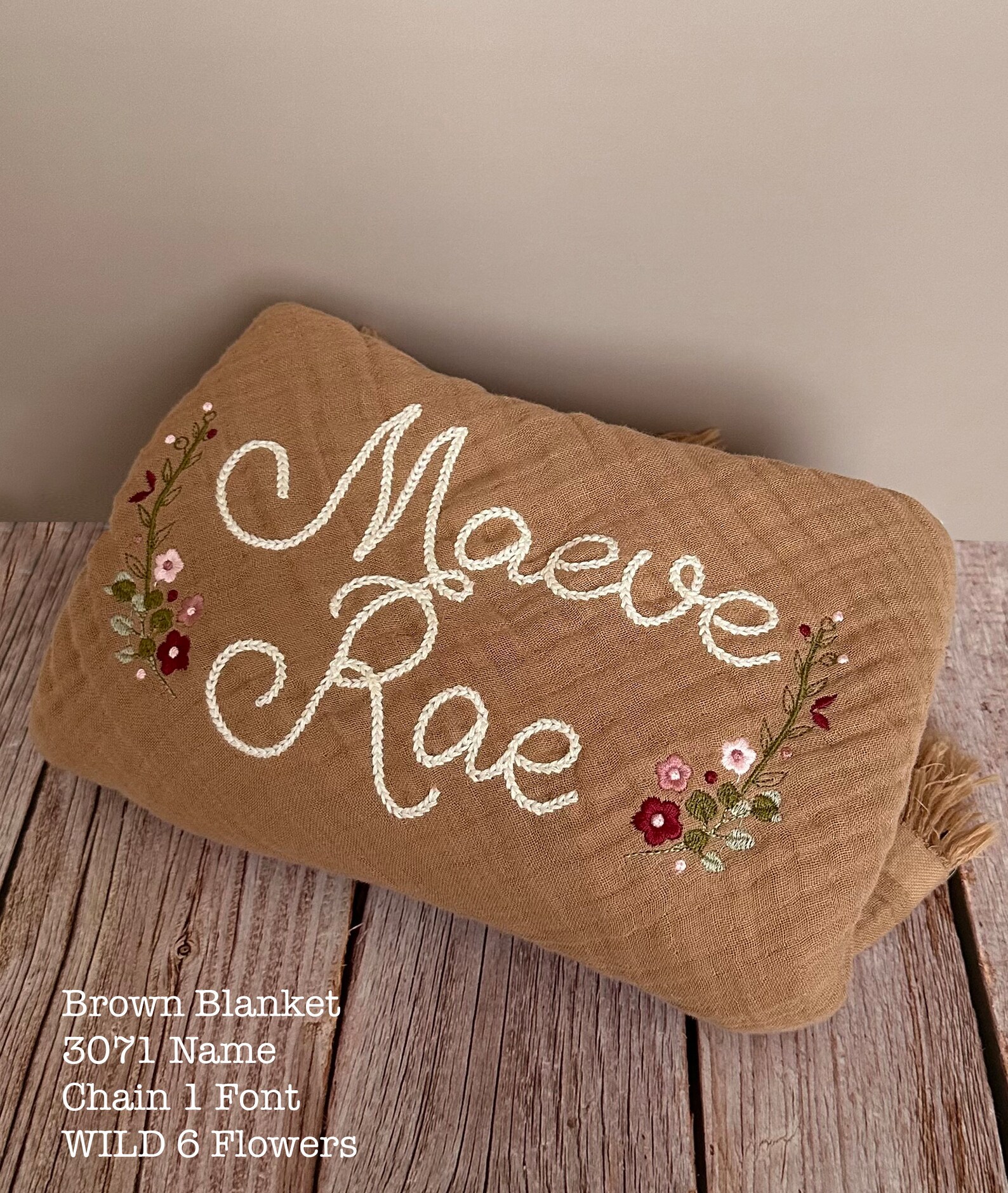 Personalized Embroidered Baby Receiving Blanket, Baby Blanket With Name ...