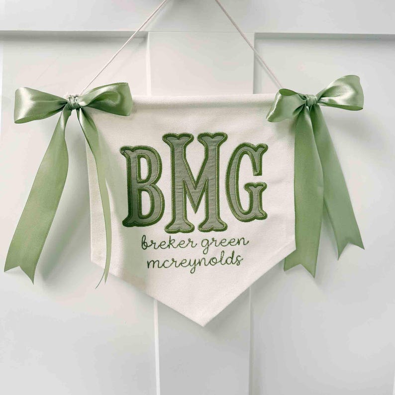 Personalized Baby Name Banner – Welcome Sign With Bows, Hospital Door ...