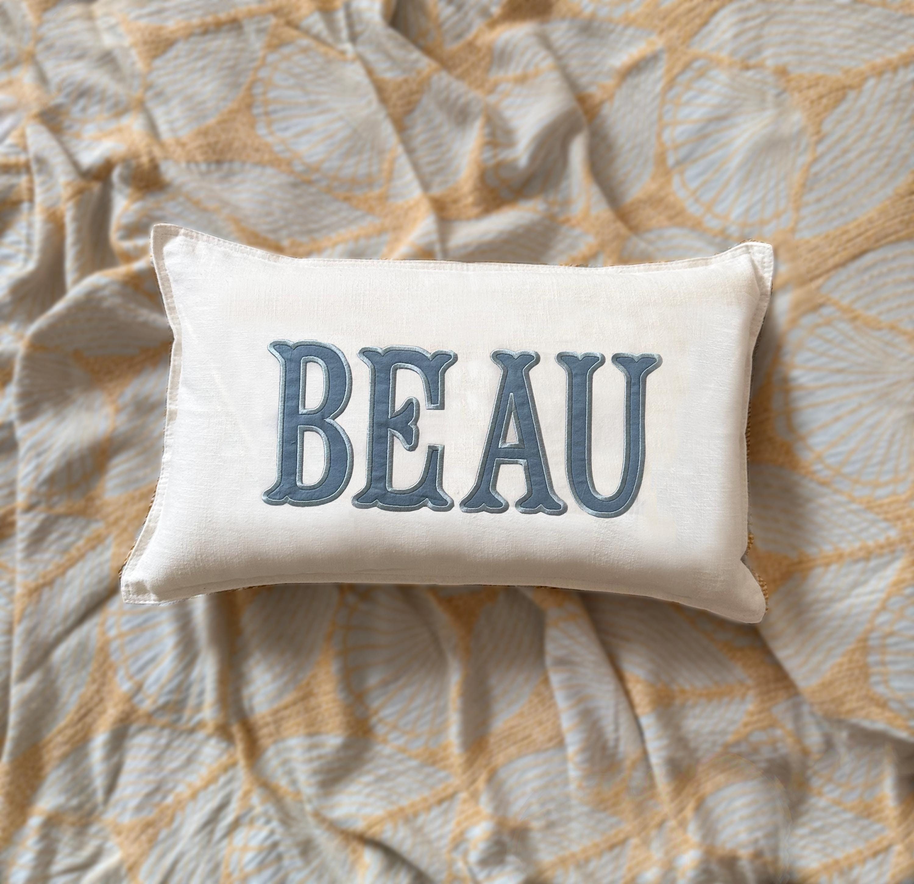12x20 in Personalized Applique Name and Monogram Pillow Cover - Etsy