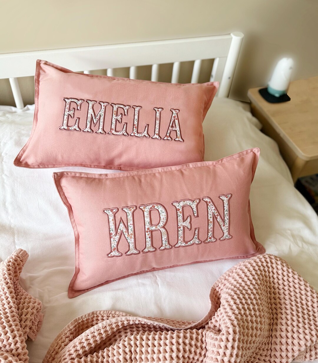 12x20 in Personalized Applique Name and Monogram Pillow Cover - Etsy