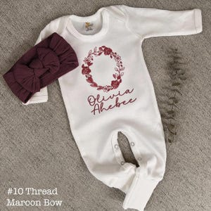 Personalized Baby Romper, Embroidery Baby Girl Coming Home Outfit ...