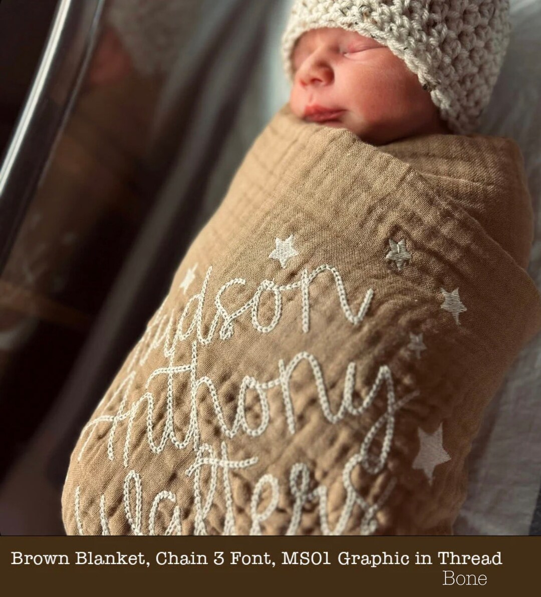 Personalized Embroidered Baby Boy Receiving Blanket, Baby Blanket With ...