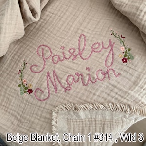 Personalized Embroidered Baby Receiving Blanket, Baby Blanket With Name ...