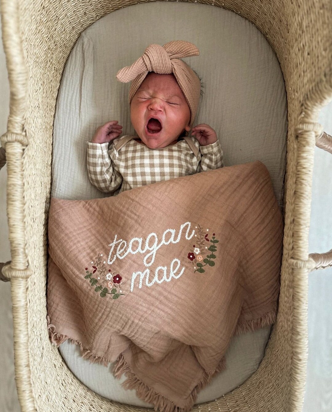 Personalized Embroidered Baby Receiving Blanket Baby Blanket - Etsy