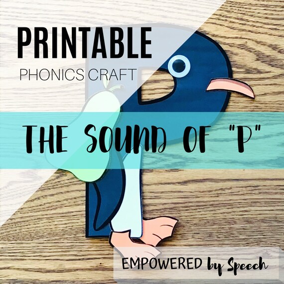 Printable Phonics Crafts The Sound of P Letter | Etsy