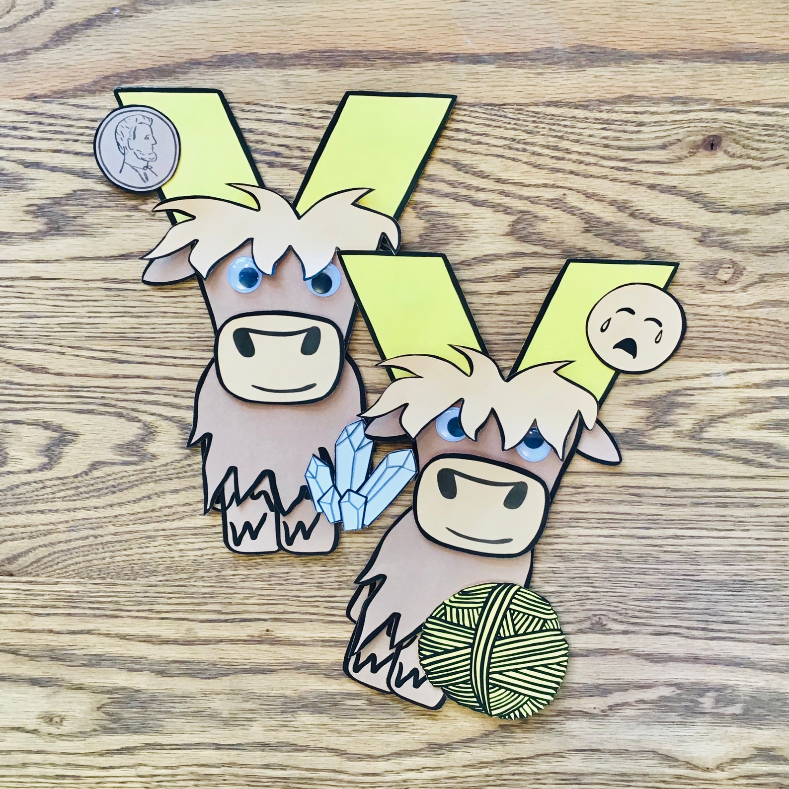 Printable Phonics Crafts the Sounds of y - Etsy