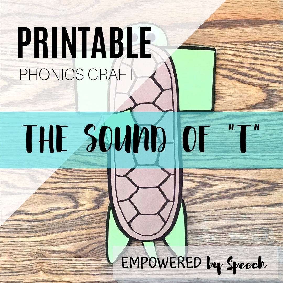 Printable Phonics Crafts The Sound of T Letter | Etsy
