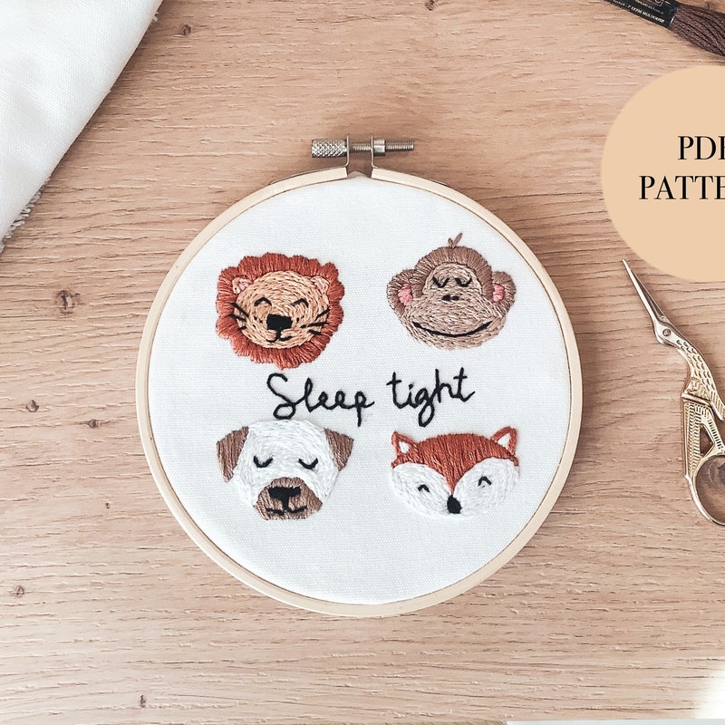 Animal Embroidery Kit - Etsy