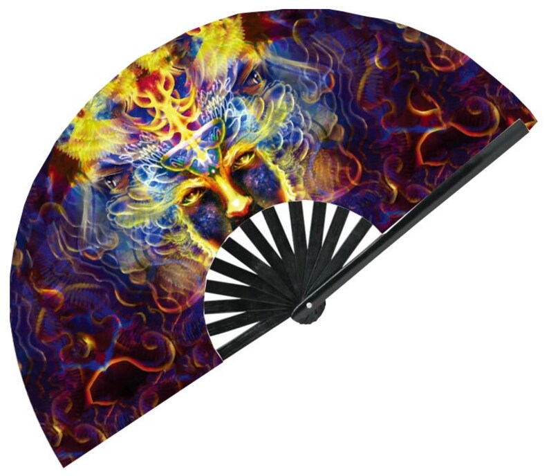 The 3 Oracles Hand Fan / UV Glow Fan / Clacking Fan / Rave - Etsy