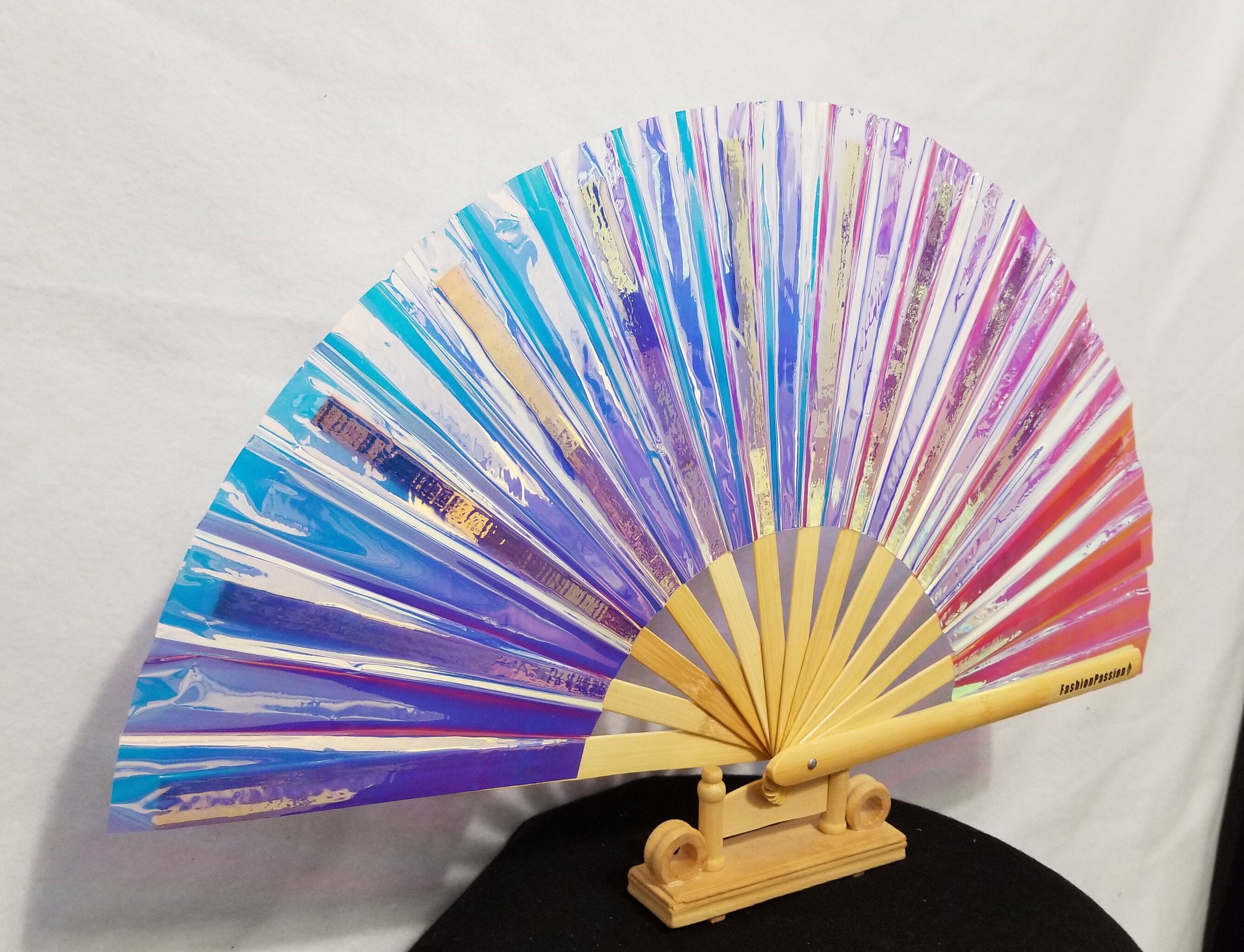 Mermaid Pearl Iridescent Hand Fan / Rave Accessory / Festival / Loud ...