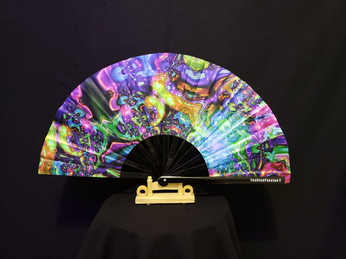 Tie Dye Collection Hand Fan / 3D UV Glow Fan / Clacking Fan / | Etsy