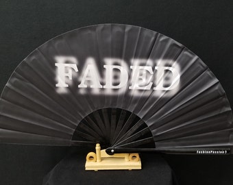 Neon Cheetah Hand Fan / UV Glow Fan / Party Fan / Rave Accessory ...