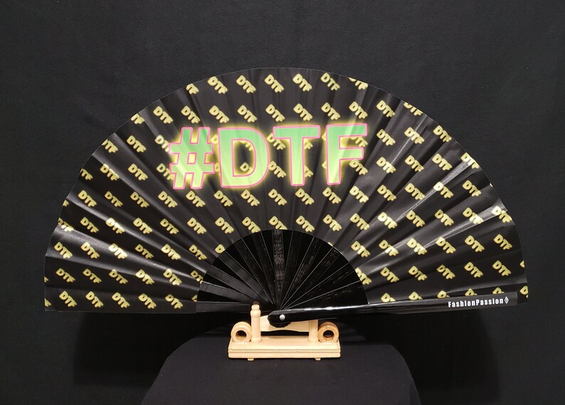 Make a Statement Collection #DTF Hand Fan / 3D UV Glow Fan / NEON ...