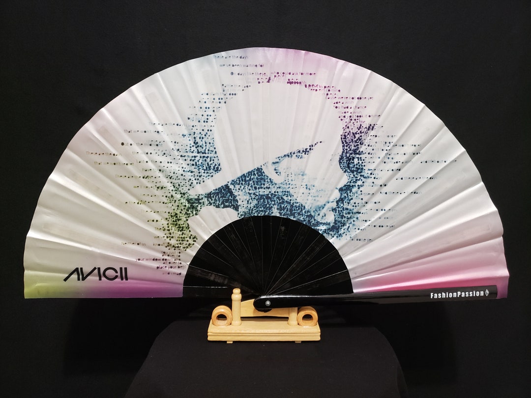 Tribute to Avicii Hand Fan / Large 13 Inch / Clacking Fan / Rave ...