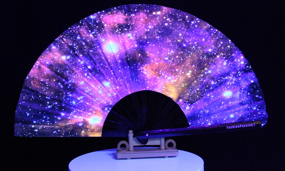 Interstellar Hand Fan / UV Glow Fan / Rave Accessory / Festival / Loud ...