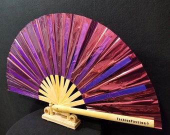 Mermaid Pearl Iridescent Hand Fan / Rave Accessory / Festival - Etsy