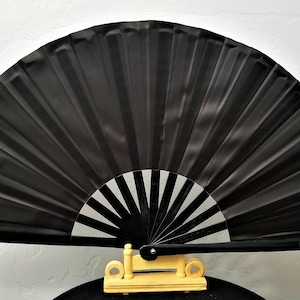 Solid Black Hand Fan / Neon Solid Collection / Party / Rave Accessory ...