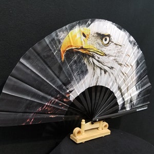 American Bald Eagle Hand Fan / UV Glow / Patriot / Patriotism ...