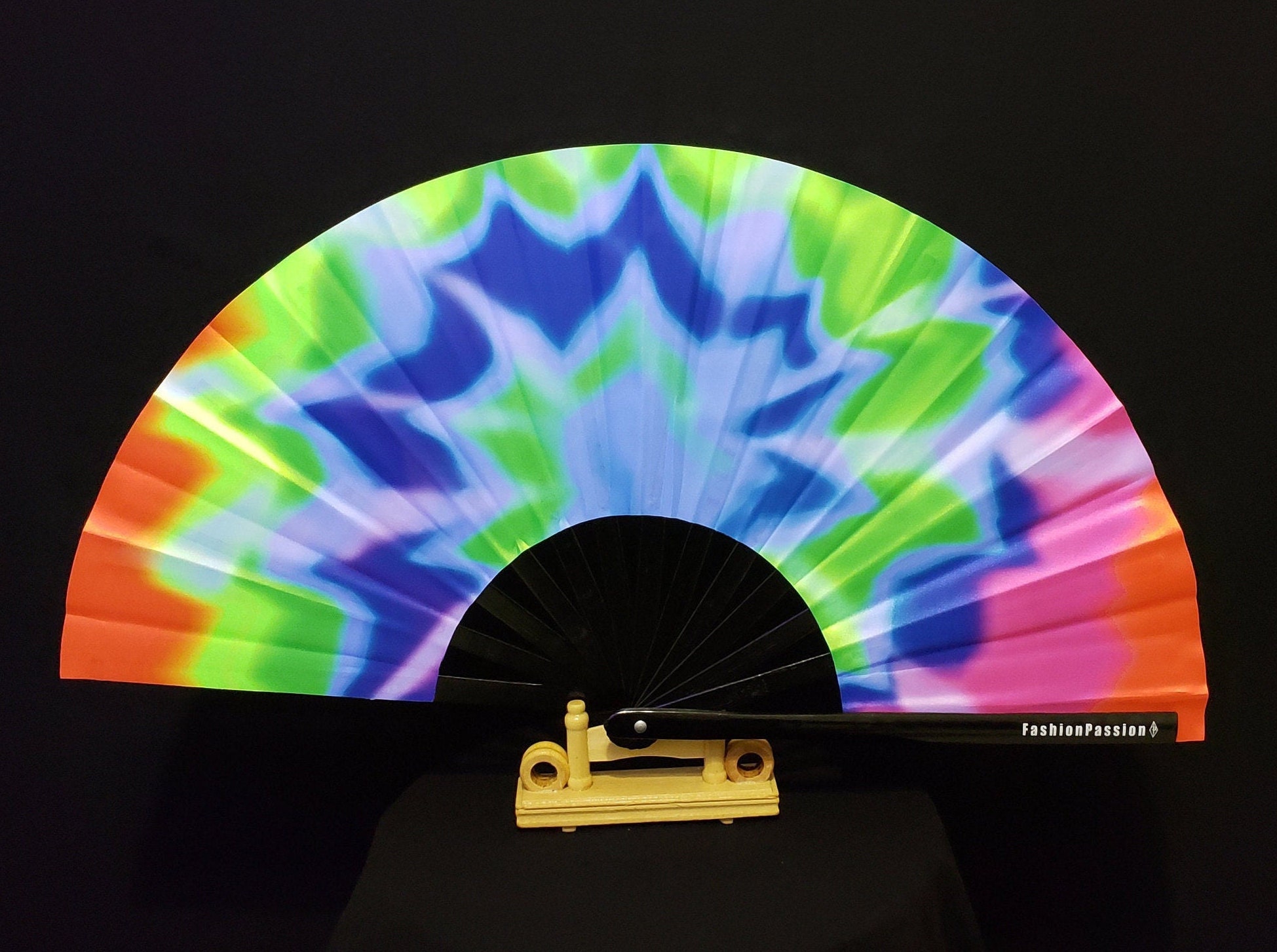 Tie Dye Collection Hand Fan / 3D UV Glow Fan / Clacking Fan / | Etsy