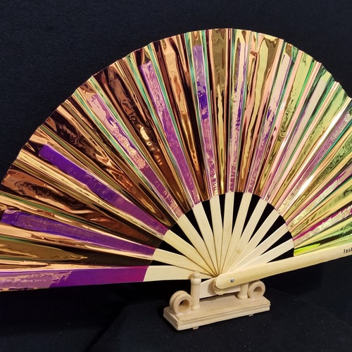 Mermaid Pearl Iridescent Hand Fan / Rave Accessory / Festival - Etsy